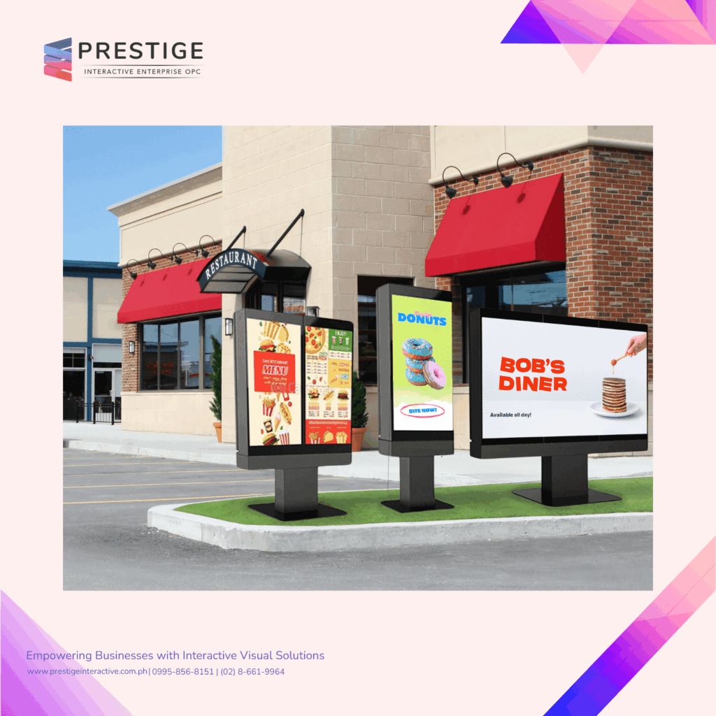 Outdoor Menu Digital Signage - Prestige